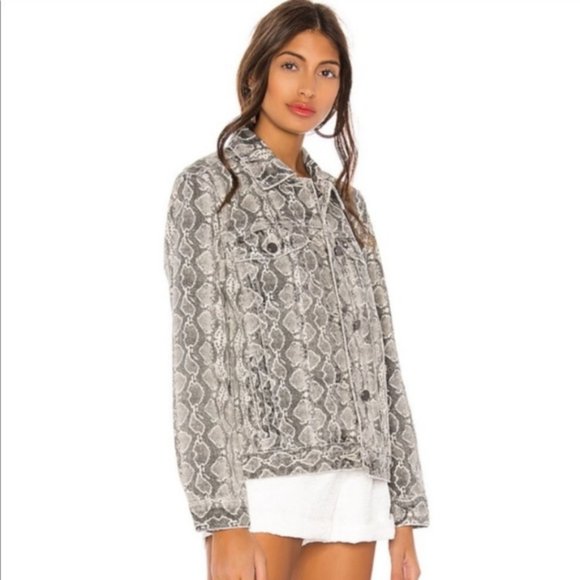 Blank NYC | Jackets & Coats | Blank Nyc Python Snake Print Trucker ...